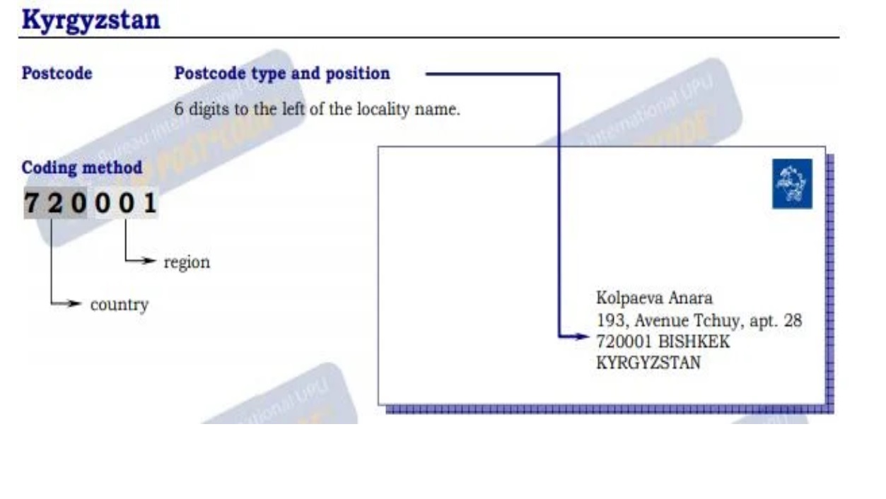 How to Find a Postal Code in Bishkek?